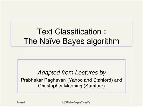 Ppt Text Classification The Naïve Bayes Algorithm Powerpoint Presentation Id4620850