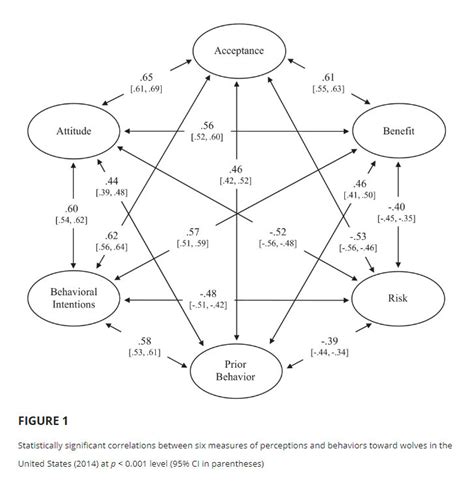 statistically significant correlations between six measures of