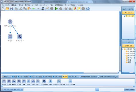「spss Modeler Text Analytics」によるテキストマイニングデータ読み込みからグラフ化 Sapporo