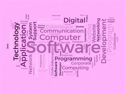 Premium Vector Word Cloud Background Concept For Software Computer