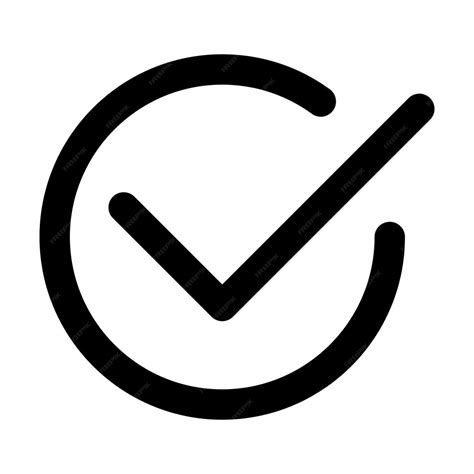 Checklist Mark Icon In Line Style Vector Illustration Premium Ai