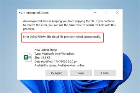 Ways To Fix Error X In OneDrive Cloud Issues