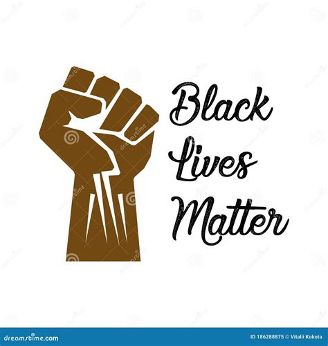 Stop Racism Icon Black Lives Matter Concept Template For Background