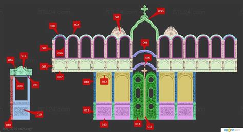 Iconostasis Three Tiered Iconostasis Ikn0235 3d Stl Model For Cnc