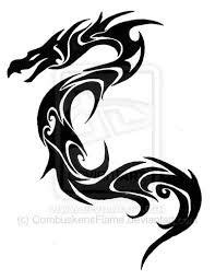 Motif Tato Naga Hitam Putih