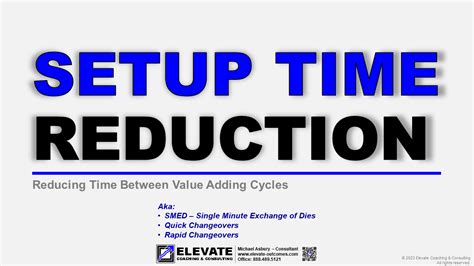 Setup Time Reduction Smed