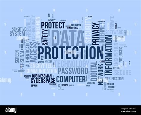 Word Cloud Background Concept For Data Protection Digital Security