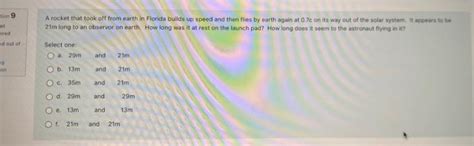 Solved Tion 9 Of Ered And Out Of 0 Wn A Rocket That Took Off