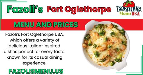 Fazolis Fort Oglethorpe Menu Up To Date Prices Usa 2026