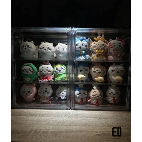 全新品 台灣現貨🔥 】 透明 公仔展示盒 收納盒 三層 附 壁掛貼 蝦皮購物