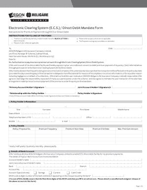 Fillable Online Direct Debit Form Fax Email Print Pdffiller