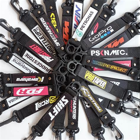 Jual Keychain Webbing Simpel Warna Hitam Minimalis Gantungan Kunci