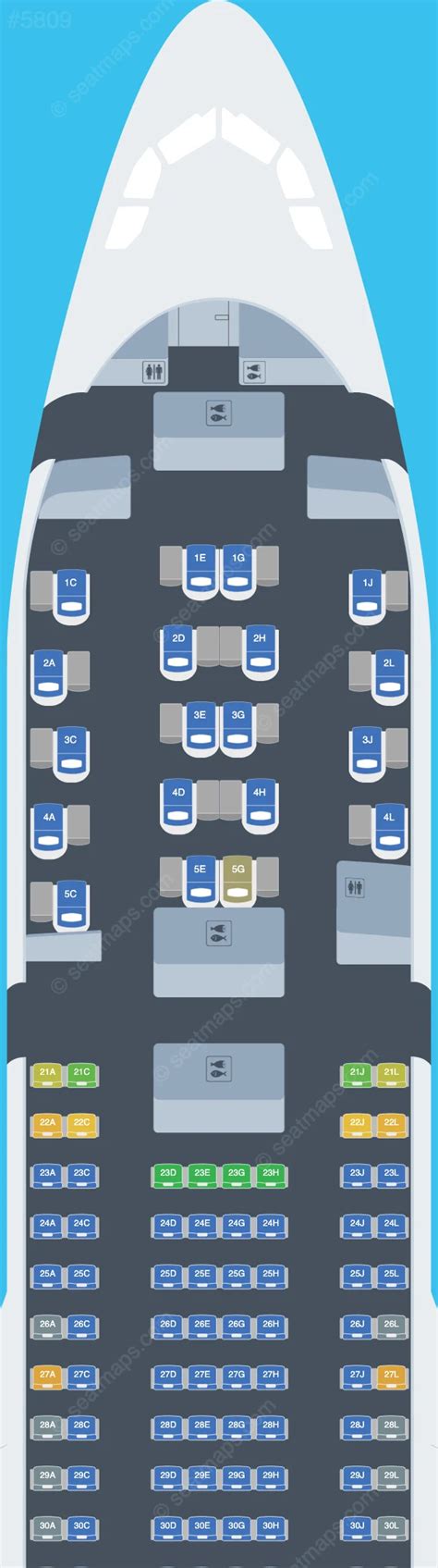Iberia A330 Seat Map Plan Cabine Iberia A330 Ukobbq