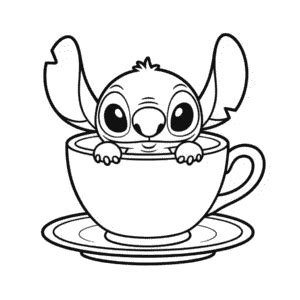 Disney Stitch Omalovánka Omalovánky Pro Děti Zdarma K Vytištění