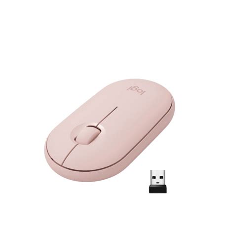 Mouse Bluetooth Wireless Logitech Pebble M350 Roz