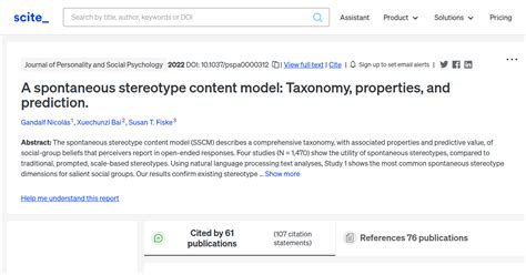 A Spontaneous Stereotype Content Model Taxonomy Properties And