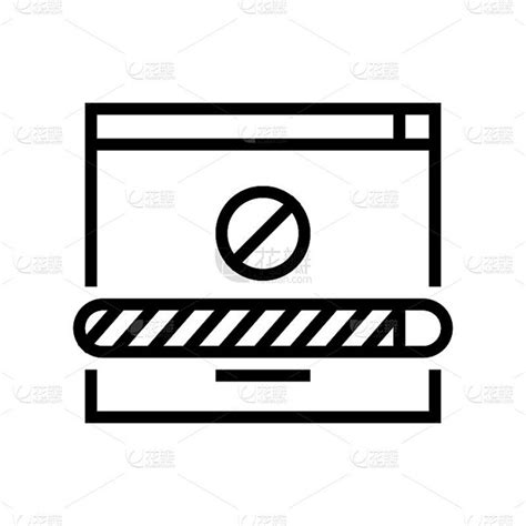 断开下载线图标矢量插图