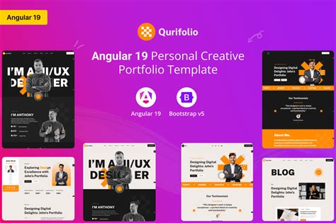 Item Qurifolio Angular 19 Personal Creative Portfolio By Codebucks