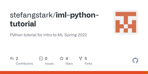 GitHub Stefangstark Iml Python Tutorial Python Tutorial For Intro To ML Spring