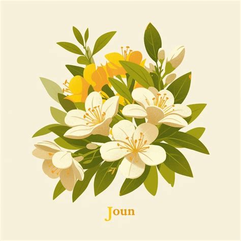 Premium Vector Jasmine Flowers In Traditional Art