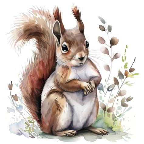 Premium Vector Squirrel Clipart Cute Clip Art Flat Illustration Cartoon