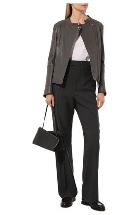 Женская черная кожаная куртка EMPORIO ARMANI купить в интернет-магазине ...