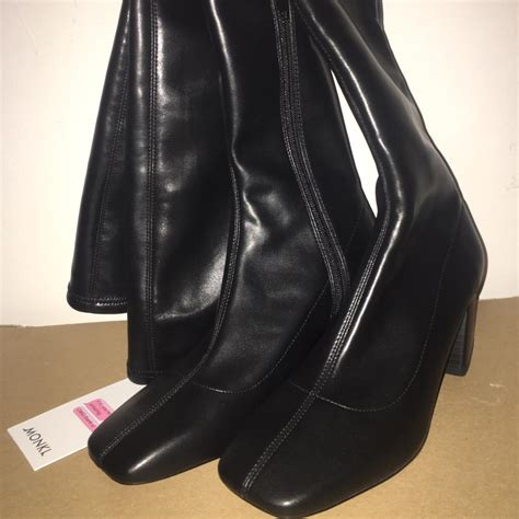 Black Monki Over The Knee Boots Im Selling These Depop