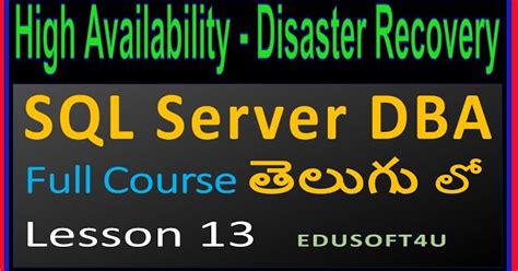 high availability and disaster recovery in sql server sql server dba