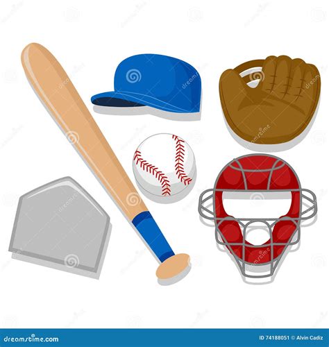 Baseball Elements Stock Vector Illustration Of Ball 74188051