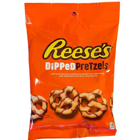 Reeses Dipped Pretzels 120g Toms Confectionery Warehouse