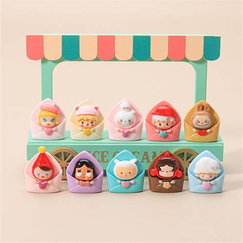 Diy Model Random Charm With Dimoo Labubu Popmart Envelope Pattern