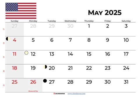 May 2025 Calendar With Holidays Usa Calendarena