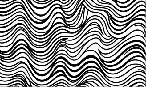 Abstract Black And White Wavy Lines Pattern Stock Illustration Illustration Of Repeating