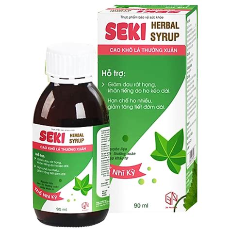 Seki Herbal Syrup Hỗ Trợ Giảm Ho Giảm Tăng Tiết đờm Giảm đau Rát Họng