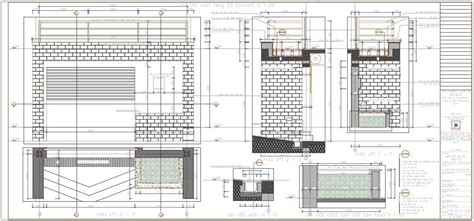 House Garage Rolling Shutter Design Details And Section In Autocad