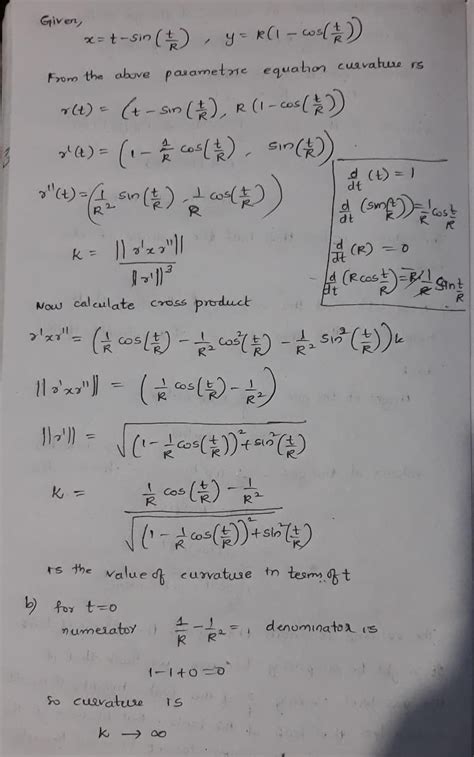 [solved] the cycloid is the curve traced by a point on the wheel