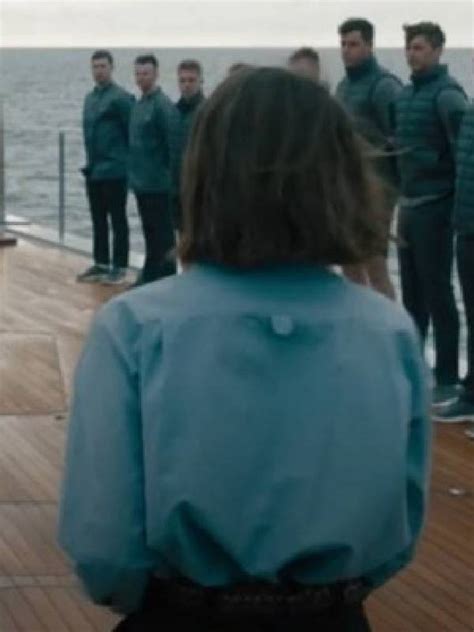 The Woman In Cabin 10 Keira Knightley Blue Shirt