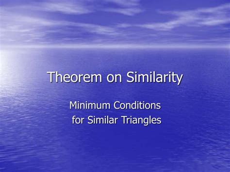 Theorem On Similarity Ppt