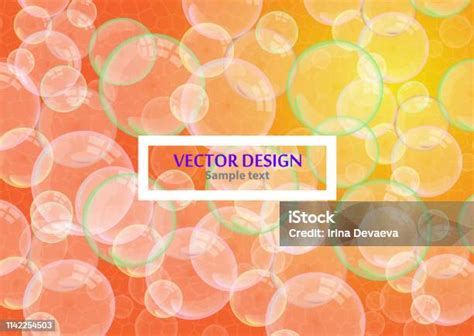컬러 배경에 무지개의 반사와 현실적인 부동 비누 거품 광고 책자 전단지 또는 포스터에 대 한 디자인 요소입니다 벡터 일러스트 3