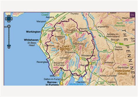 Lake District National Park Map