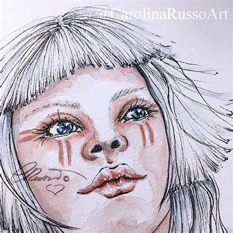 Aurora Fan Art Portrait Limited Edition Signed Print Hand Enhanced