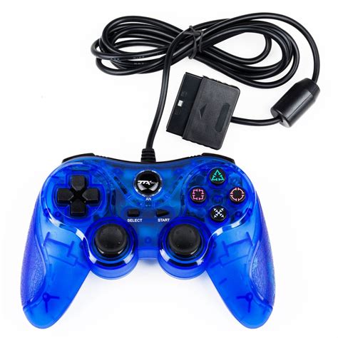 Ttx Tech Analog Wired Controller For Playstation 2 Playstation 1 Clear Blue