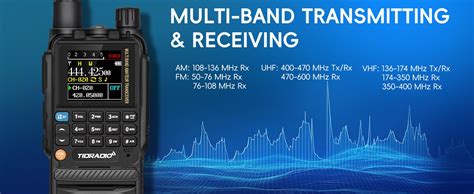 Amazon Com TIDRADIO TD H3 Ham Radio Crystal Multi Band Long Range 2 Way Radio USB C