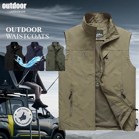 Mens Outdoor Vest Breathable Mesh Quick Drying Vest Plus Size M 6xl