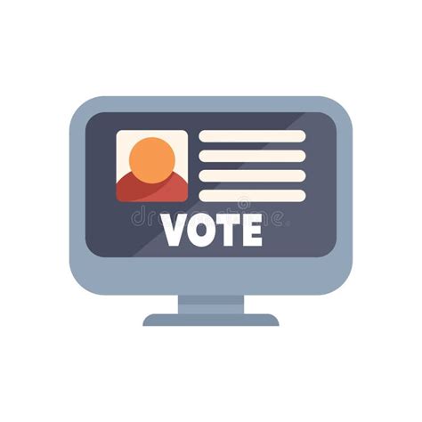 Online Election Voting Machine Showing Candidate Profile On Computer
