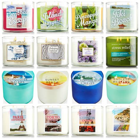 Bath And Body Works Velas Con 3 Mechas Deliciosos Y Variados Aromas