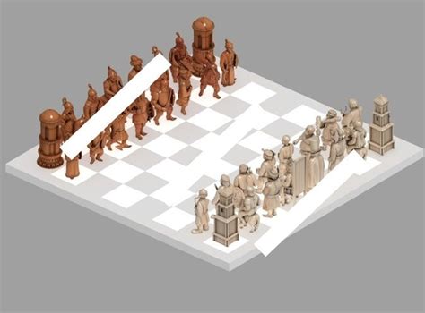 Chess Pieces To 3d Print Or Cnc Milling 4 Axis 1187 Dxf Downloads