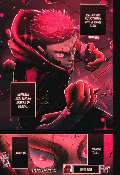 Yuji Awakens Cool Yuji Panels Itadori Manga Panels Colored E Comics