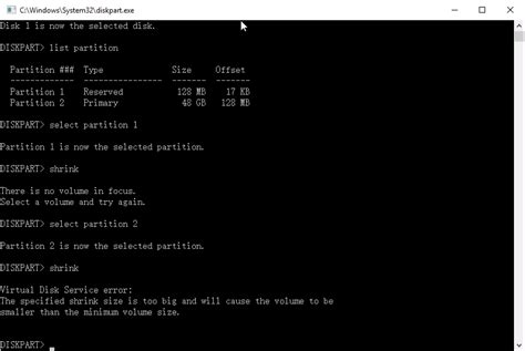 Shrink Volume Less Than Free Space In Windows