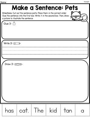 Make A Sentence Packet Education To The Core Premium